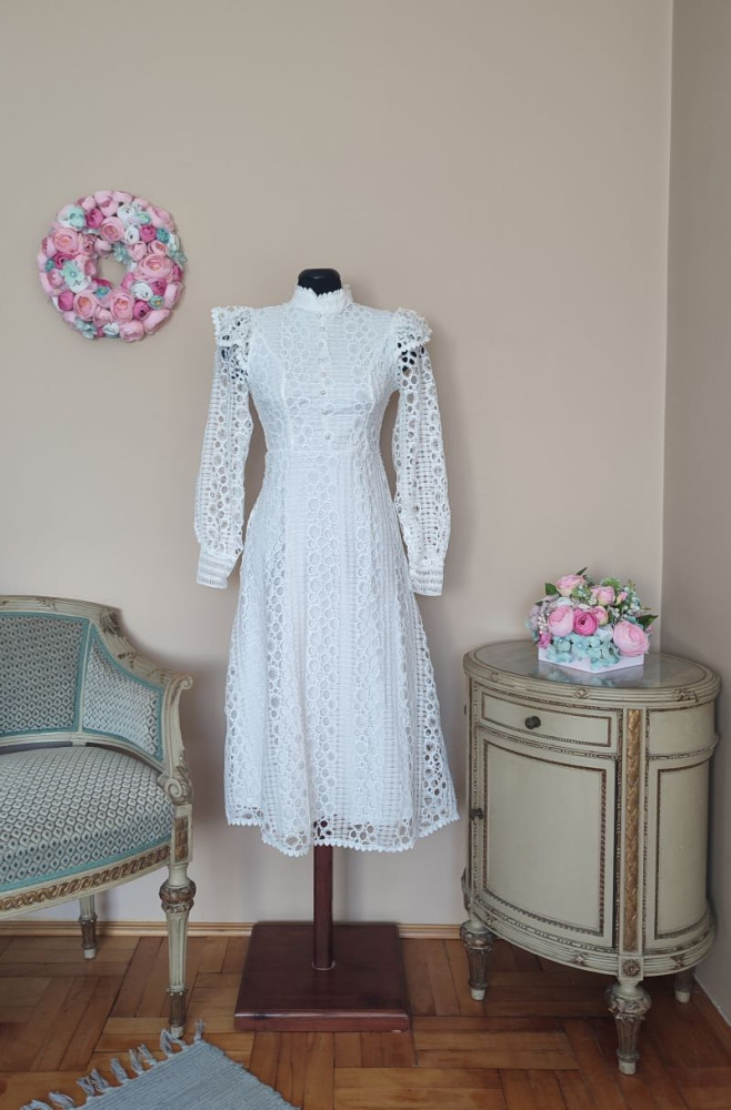 Elena csipke ruha fehér - Nitta fashion - női ruha webáruház